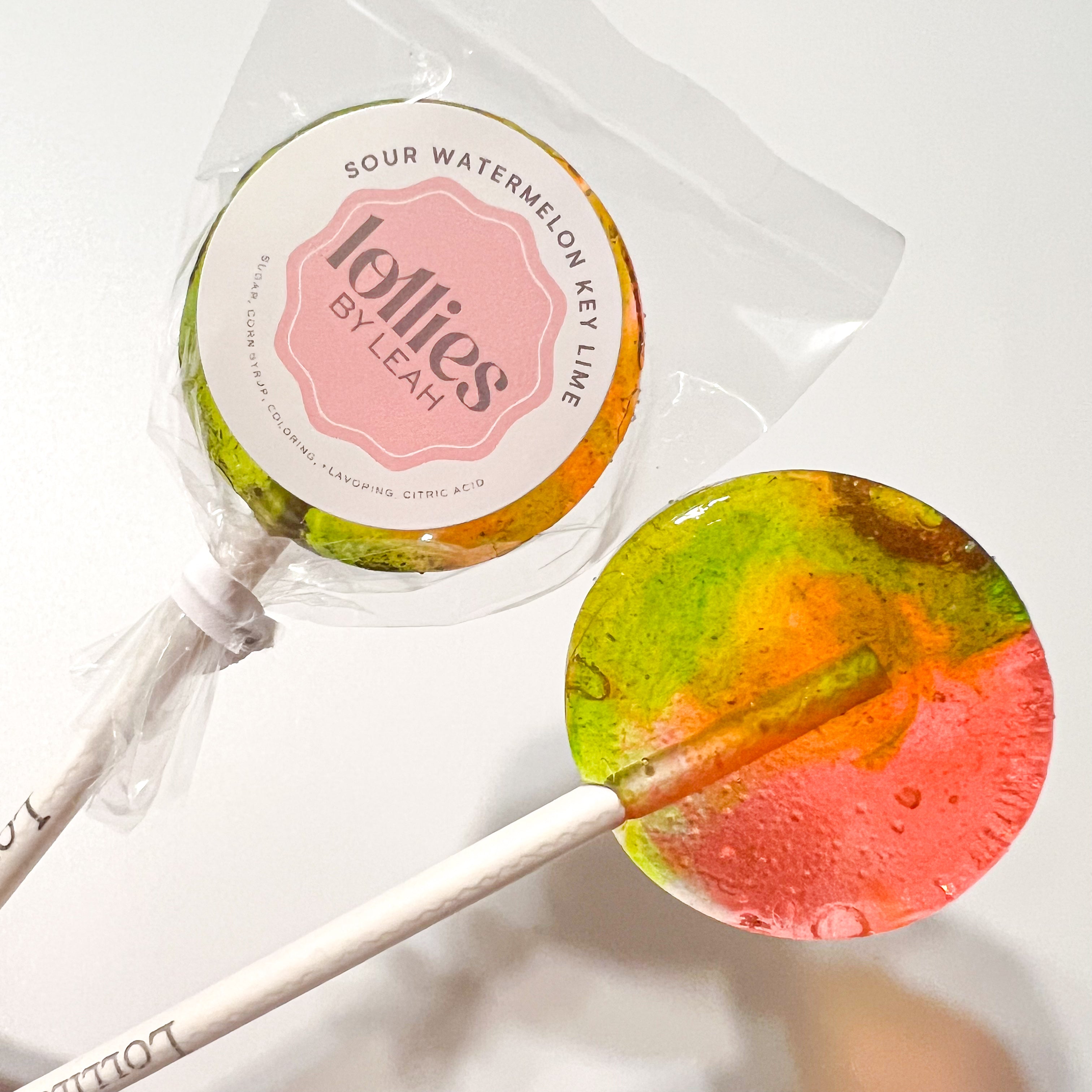 Sour Watermelon Key Lime Lollipops – Lollies By Leah